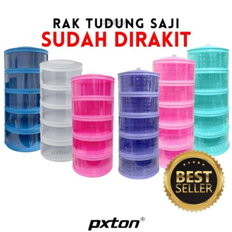 Jual Multi-layer Rak Plastik Penyimpanan Tempat Makanan Penutup Tudung ...