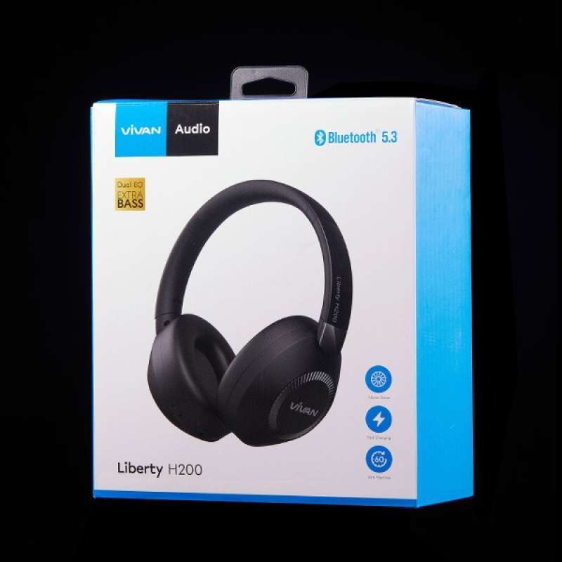 Promo Vivan Liberty H200 Wireless Headphone Bluetooth 5.3 Extra Bass ...