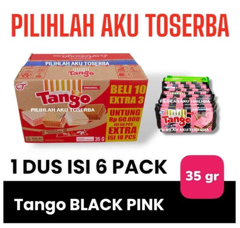 Promo Tango Wafer Black Pink 35 Gr - ( Harga 1 Karton Isi 6 Pack ...