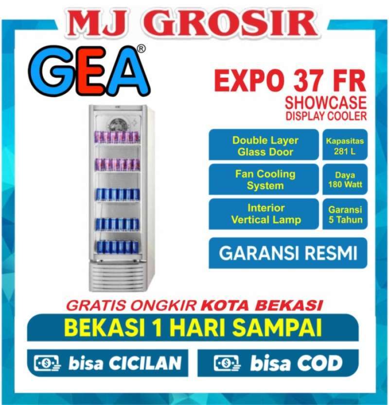 Promo Showcase Gea Expo 37 Fc Display Cooler Kulkas Minuman Low Watt ...