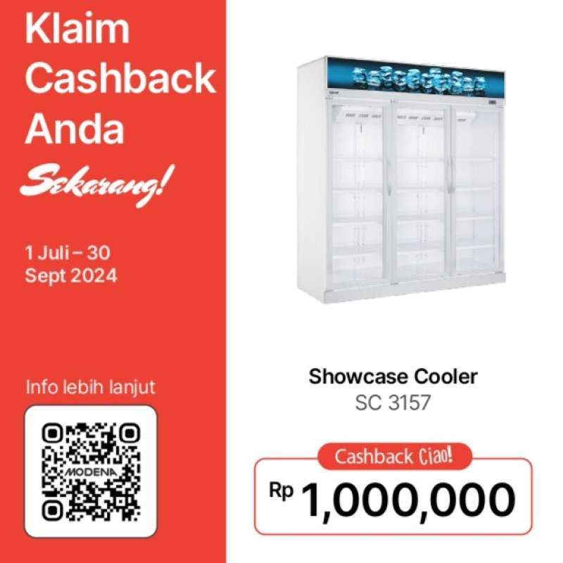 Promo Modena Sc 3157 - Showcase Cooler ( Kapasitas 1560 Liter) Diskon ...