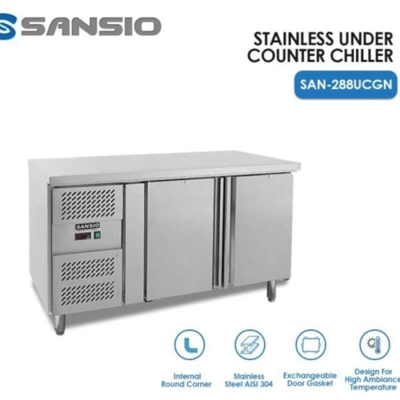 Promo Sansio - Stainless Under-counter Chiller 288 Liter / San-288ucgn ...