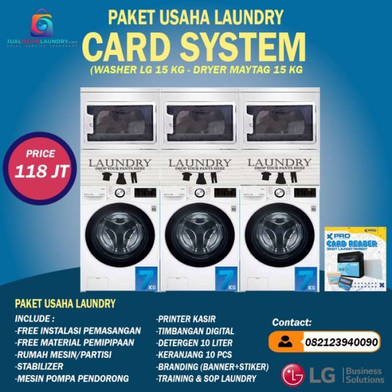 Promo Paket Usaha Laundry Card Self Service Diskon 23% Di Seller ...
