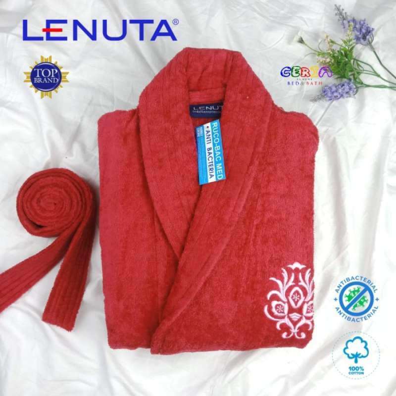 Promo Kimono Handuk Mandi Dewasa Lenuta Bakterial-varian Warna Terbaru 2024 - Merah Xl Diskon 50 ...
