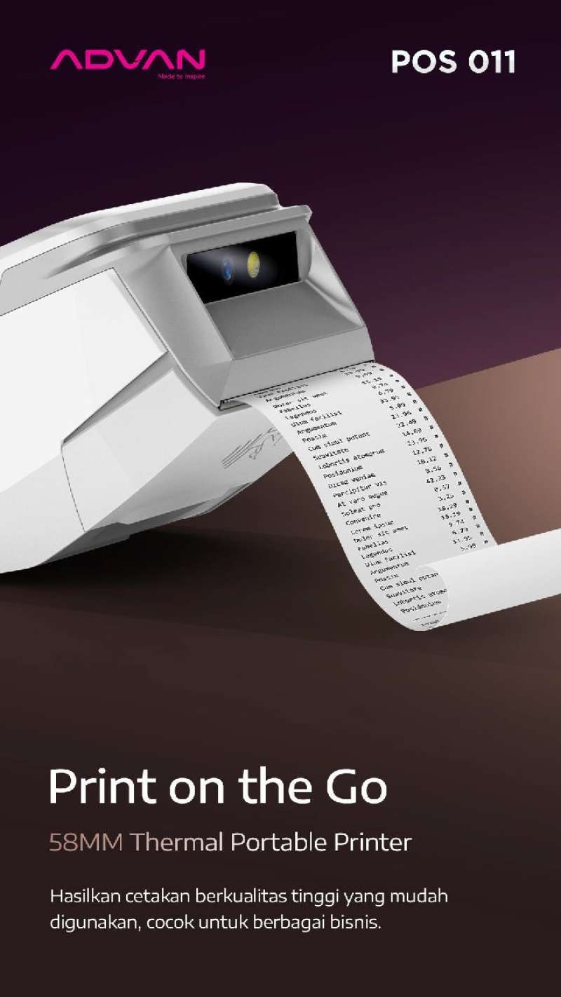 Jual Advan Harvard O11 Smart Mobile Pos Printer Cashier Android 4g Lte ...