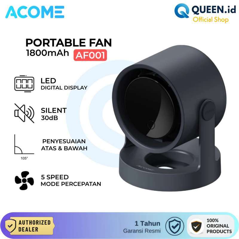 Jual Acome Af001 Portable Mini Fan Desktop Kipas Angin Led Display ...