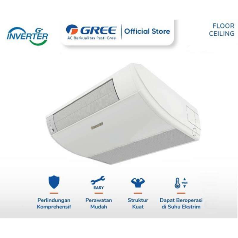 Jual Gree Ac Guld71zd1/a-s Floor Ceiling Inverter 3 Pk 1 Phase Di ...