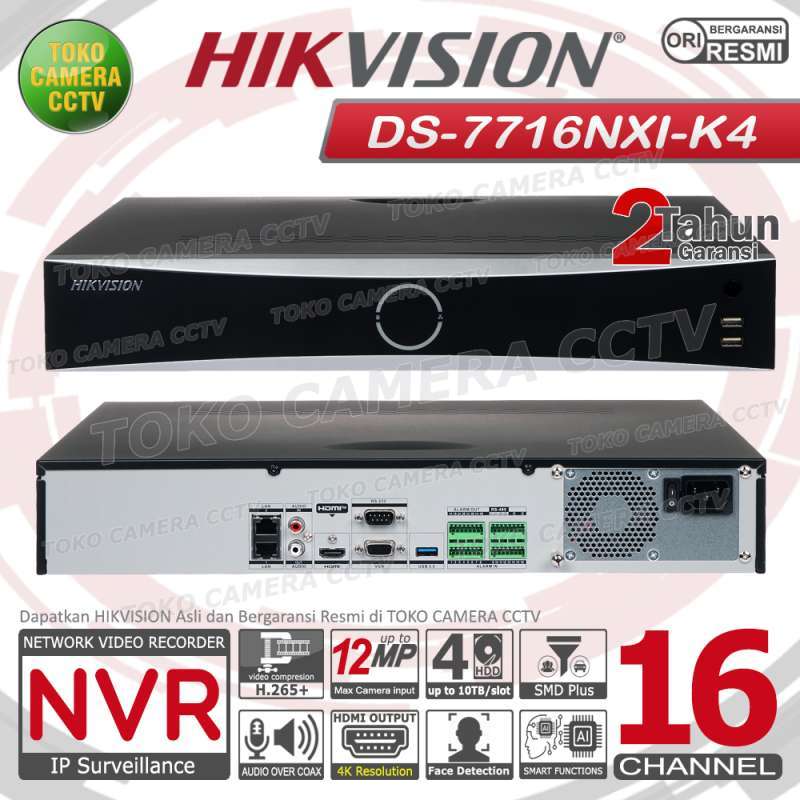 Jual Nvr 16 Channel Hikvision Nvr Cctv 16ch 12mp 4hdd Di Seller Toko ...