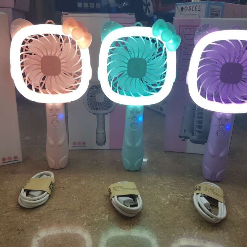 Promo Kipas Angin Tangan Lampu / Kipas Angin Usb Lampu Diskon 23% Di ...