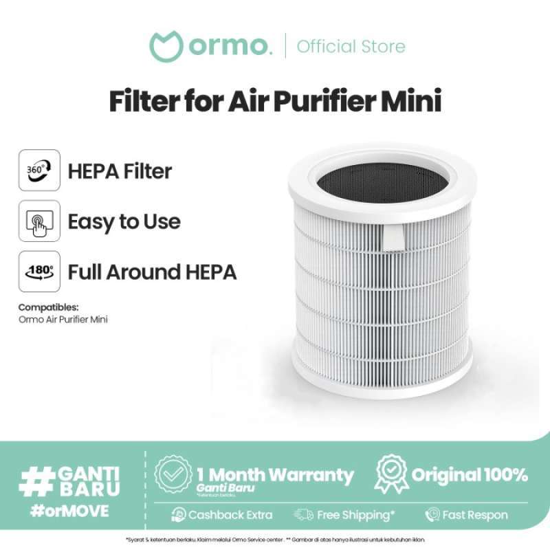 Promo Ormo Replacement Hepa Filter Pengganti For Air Purifier Mini ...