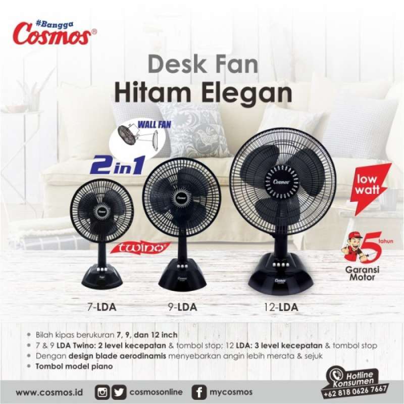 Promo Cosmos Kipas Angin Meja Duduk Desk Fan 12 In- 12 Lda / 12 Dse ...