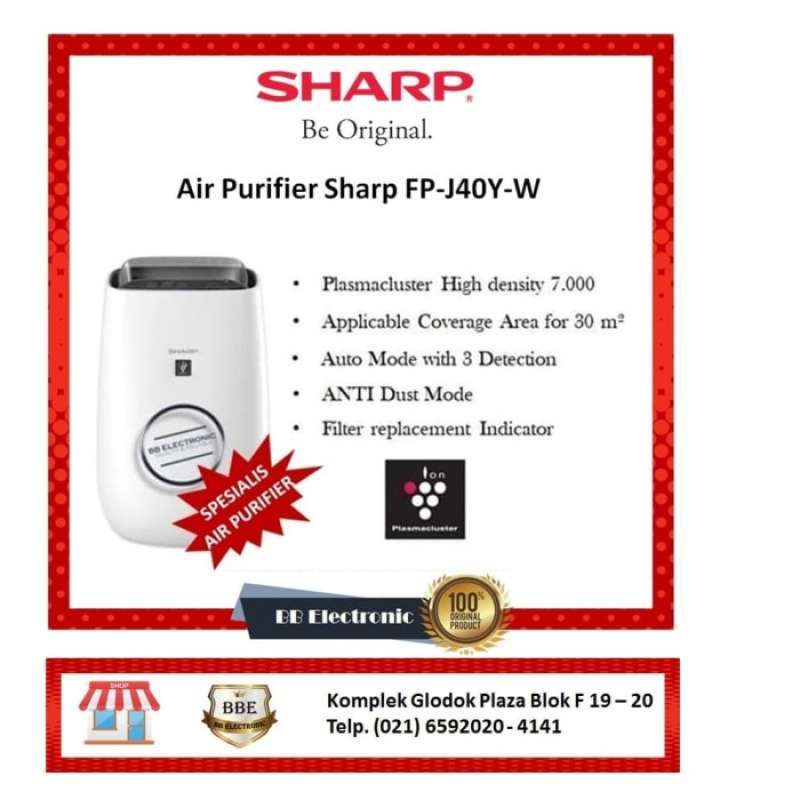 Promo Air Purifier Sharp Fp-j40y/w Diskon 23% Di Seller Ogata Store ...