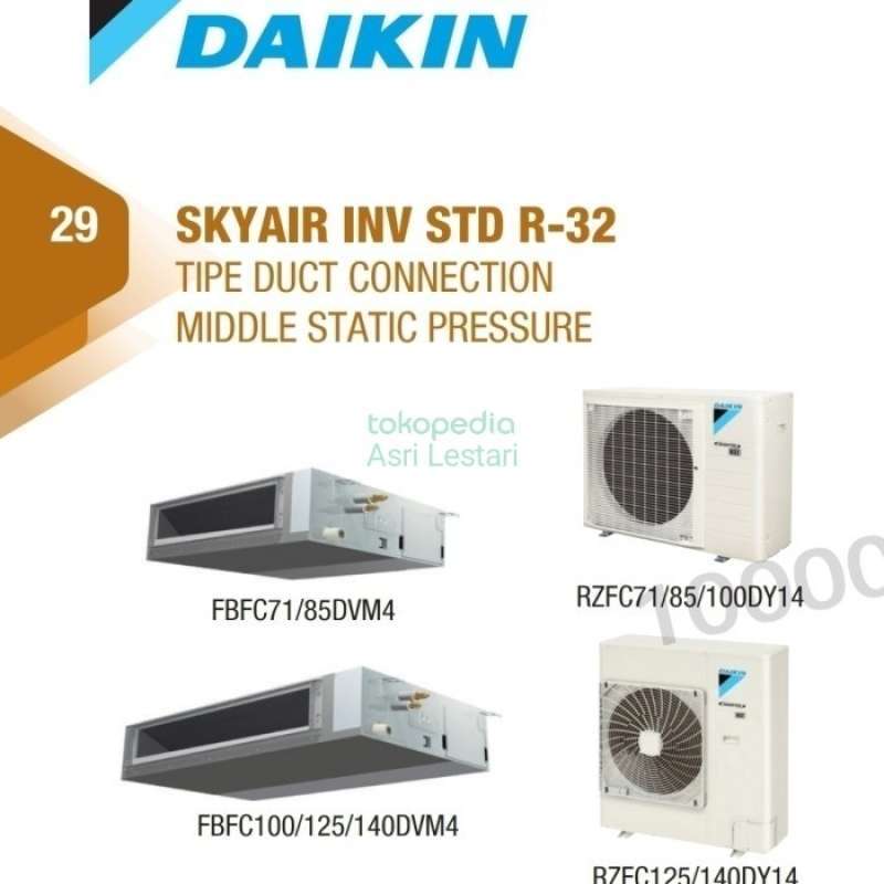 Promo Ac Split Duct Inverter Daikin 4 Pk Thailand (3 Phase) Fbfc100dym4 ...