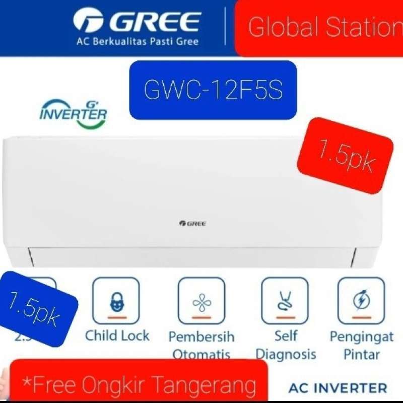 Promo Gree Ac Inverter 1.5pk Gwc-12f5s/gwc 12f5s/gwc12f5s Diskon 23% Di ...