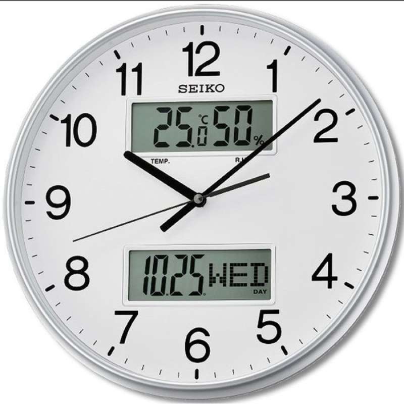 Promo Jam Dinding Seiko Japan Tanggal Hari Qxl013s Qxl013 Silver ...
