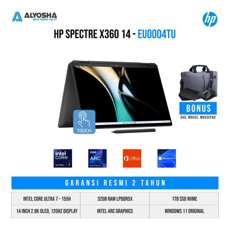 Jual Hp Spectre X360 14 Eu0004tu Touch 2in1 | Core Ultra 7 -155h | 32gb ...