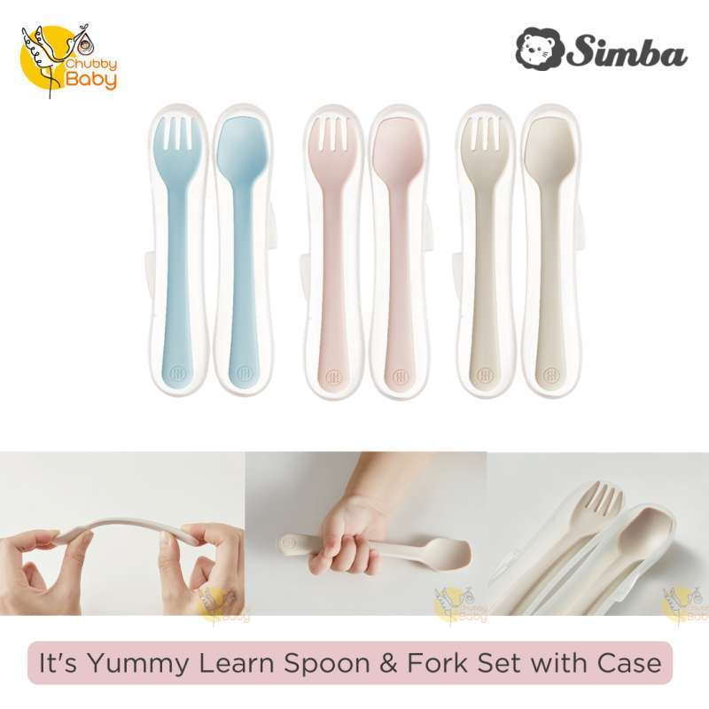 Jual Simba It's Yummy Learn Spoon & Fork Set With Case | Sendok Makan ...