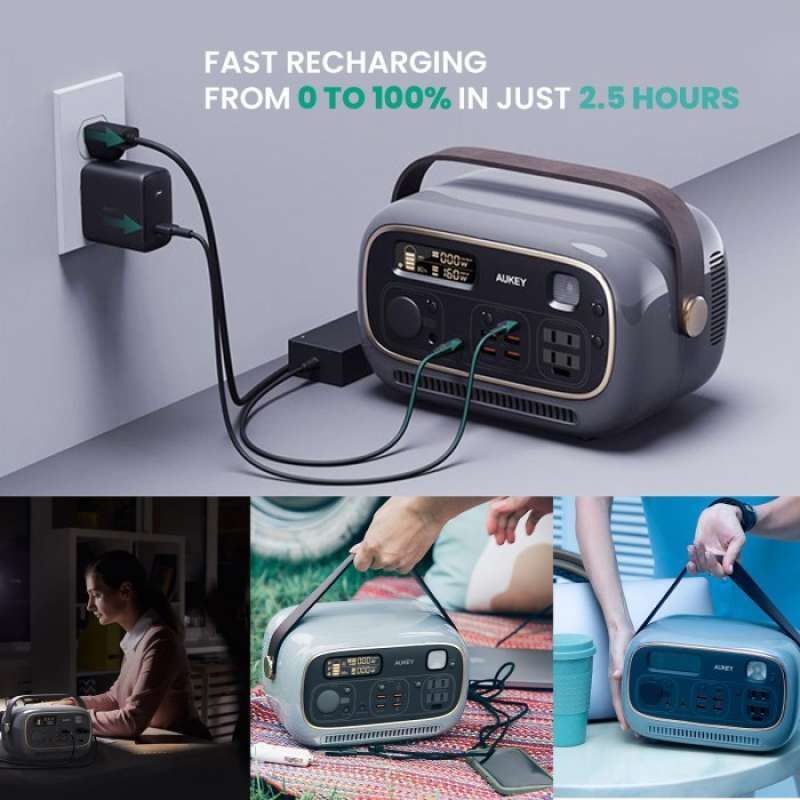 Promo Aukey Power Station Portable 82.500 Mah Pd Qc 3.0 400w 297wh ...