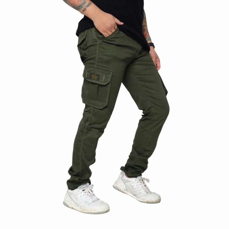 Promo Celana Pria Cargo Panjang Zweckout Label Slim Fit Twill Jumbo Army 40 - Mocca, 34 - 34 ...