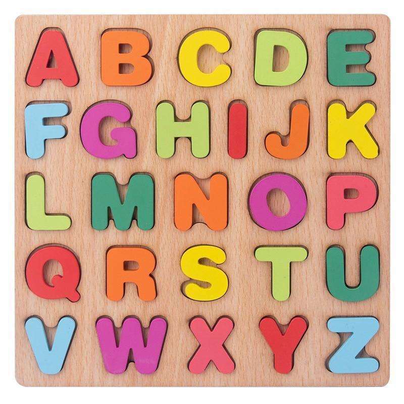 Promo Mainan Edukasi Puzzle Anak Alphabet Angka Wooden Puzzle Kayu 3d ...