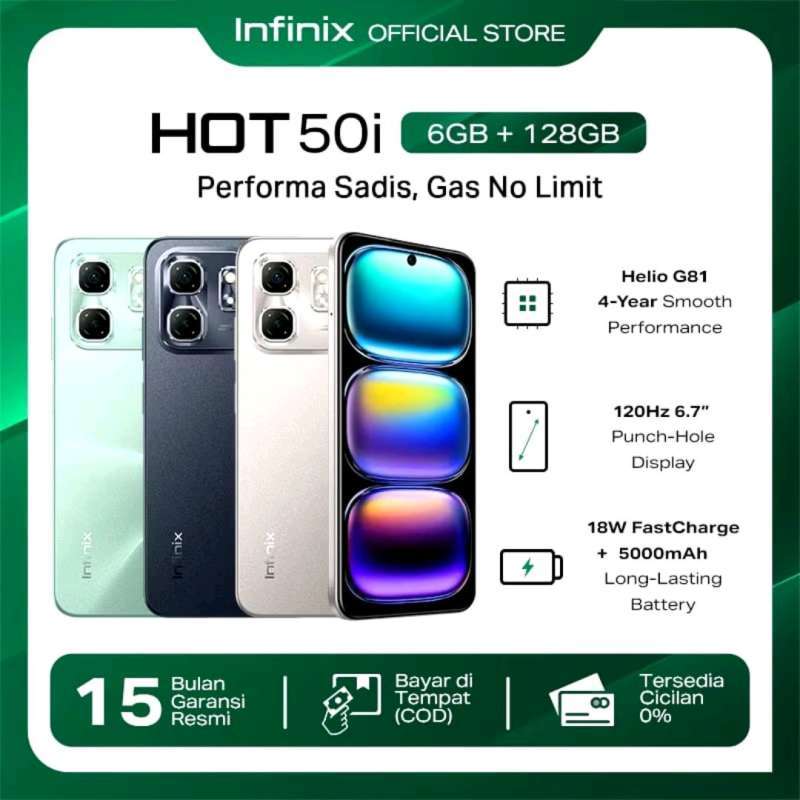 Jual Infinix Hot 50i 6/128 Garansi Resmi Di Seller 58 Celluler - Jl ...