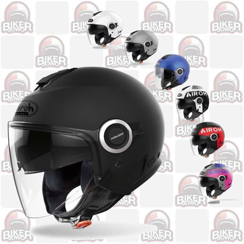 Jual Helm Airoh Helios Jet Solid - Series - L Black Matt Di Seller ...
