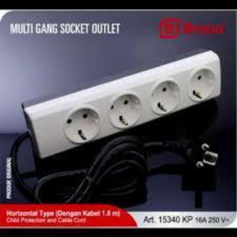 Promo Stop Kontak 4 Lubang Broco 15340 Broco 15340 Stop Kontak Outbow 4 ...