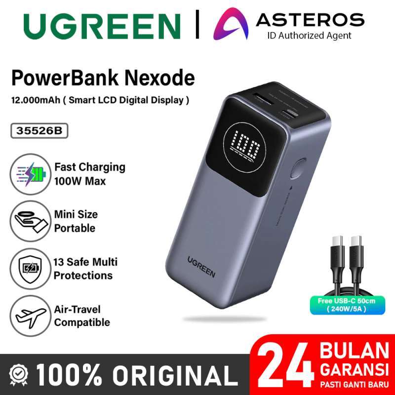 Jual Ugreen Nexode Power Bank 100w Digital Display Super Fast Charging 12000mah - 12.000mah 100w ...