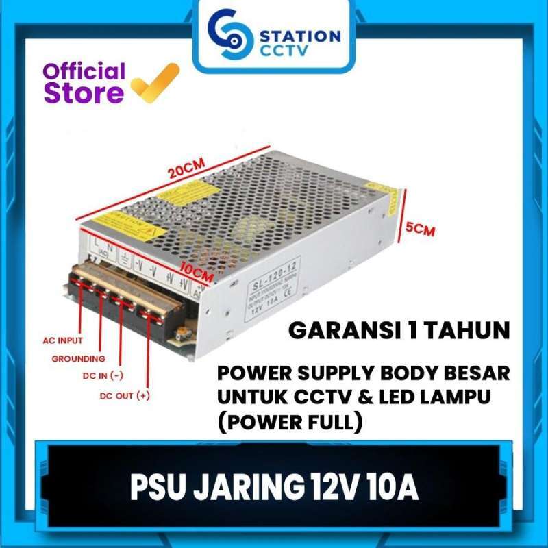 Jual Cctv Power Supply 12v 10a / Ps Jaring 10 Ampere Ac DC Switching ...