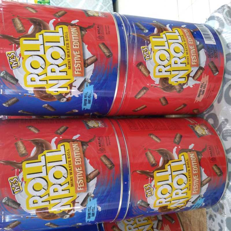 Jual Iyes Roll N Roll 150g-mini Wafer Roll-festive Edition-astor Kaleng ...