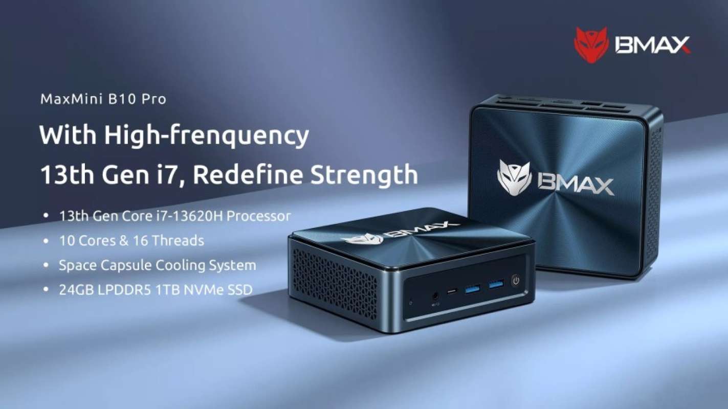 Promo Mini Pc Bmax B10 Pro Intel Core I7-13620h Intel 13th Gen 24gb/1tb ...