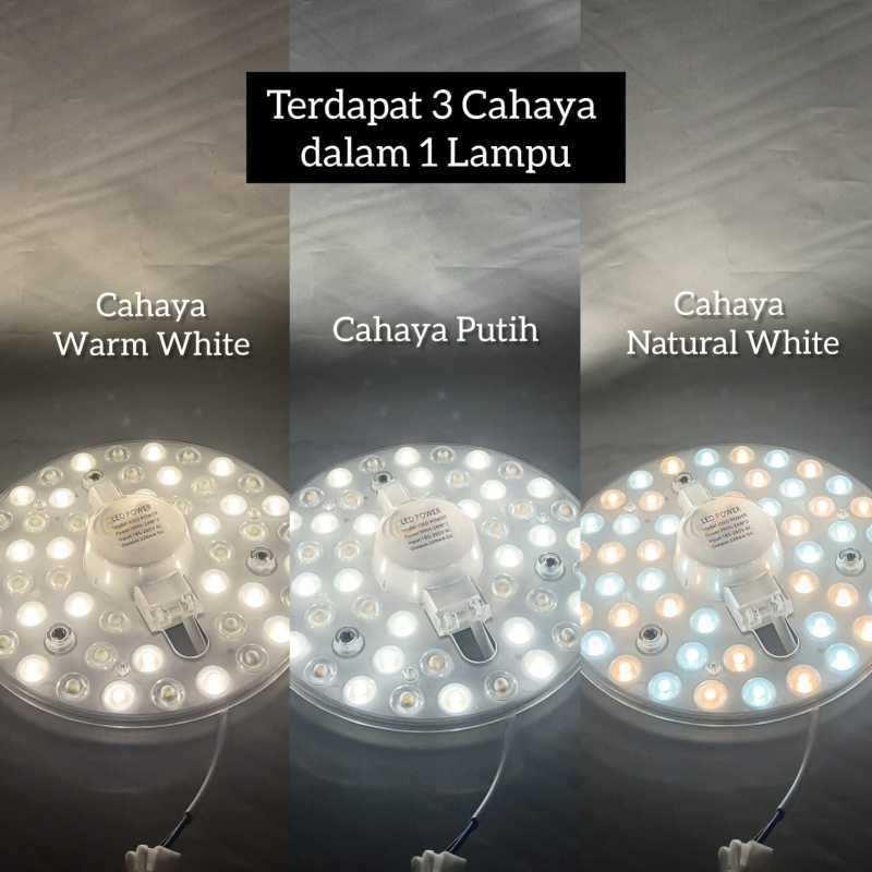 Jual Led Modul Ceiling Refil 36 Watt Dan 24 Watt Magnet Cahaya 3 Warna ...
