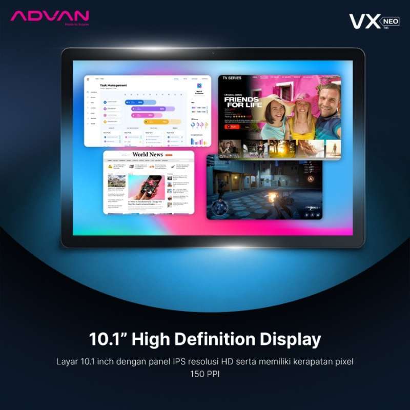 Jual Advan Vandroid Vx Neo Black Unisoc Tiger T606 Octa-core/4gb/128gb ...