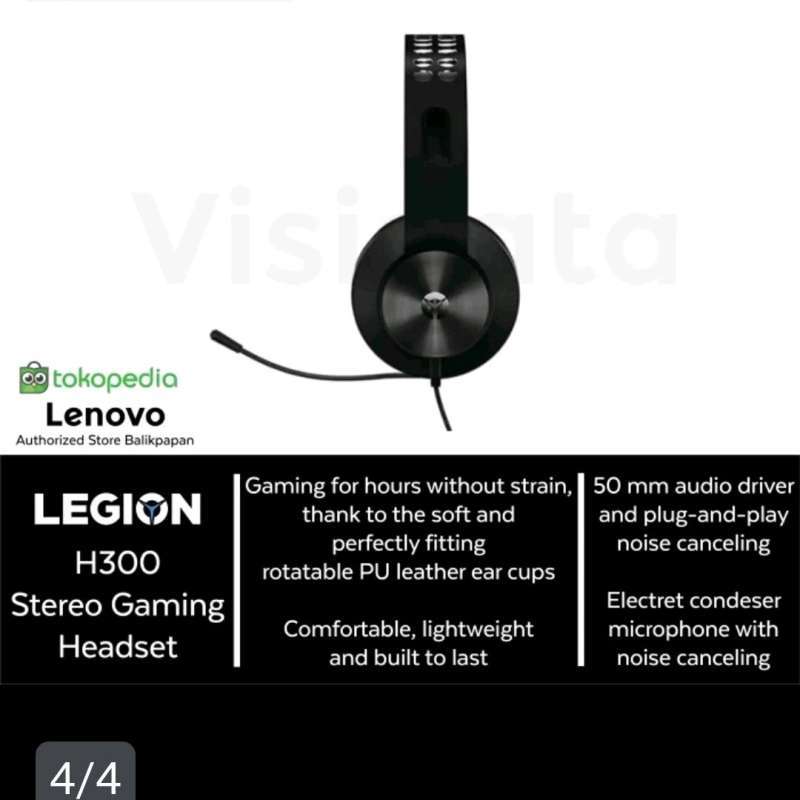 Jual Lenovo Legion H300 Stereo Gaming Headset Original Segel Baru Di Seller Dwi Jaya Makmur ...