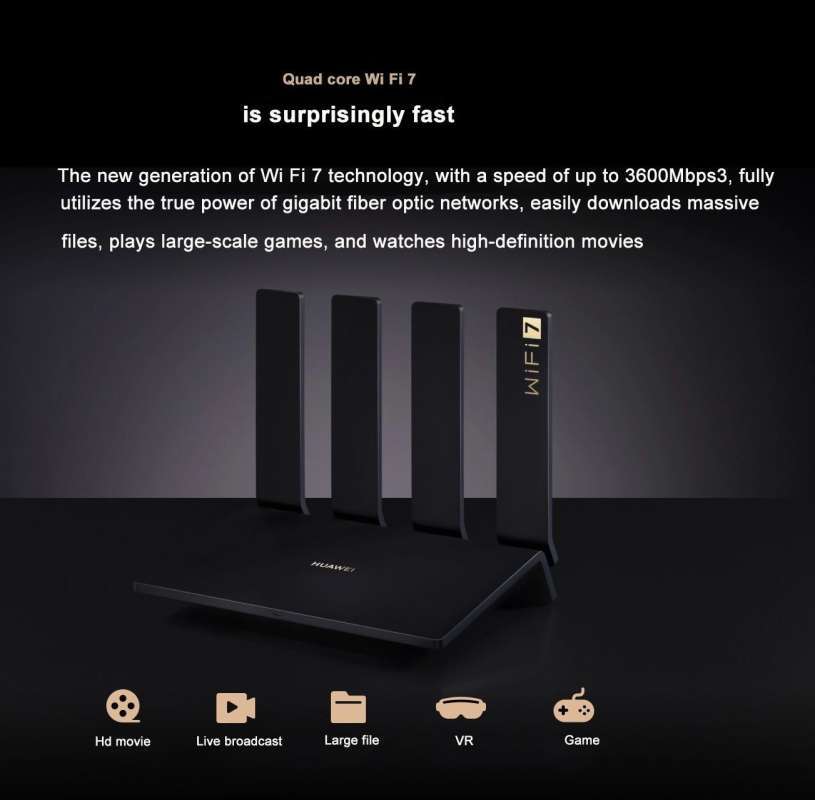 Jual HUAWEI Be3 Pro Wifi Router - 2.5g Wifi 7 3600mbps Mesh Wireless ...