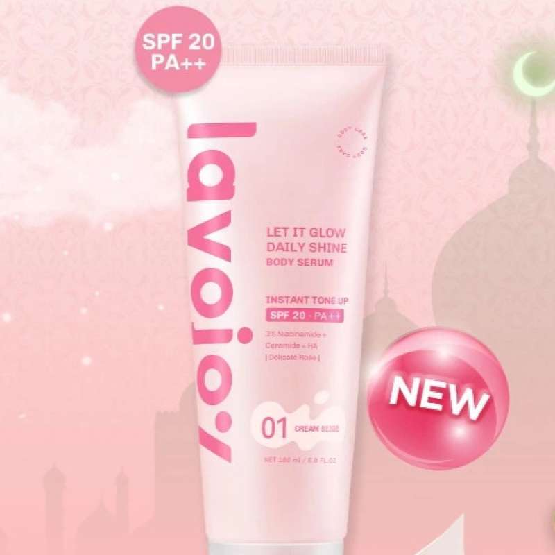 Promo Lavojoy Let It Glow Daily Shine Body Serum Instant Tone Up Shade 01 Cream Beige & 02 Warn ...