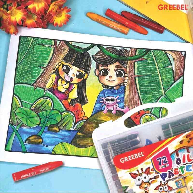 Promo Greebel Crayon 72 Warna / Oil Pastel Greebel 72 Warna Diskon 16% ...