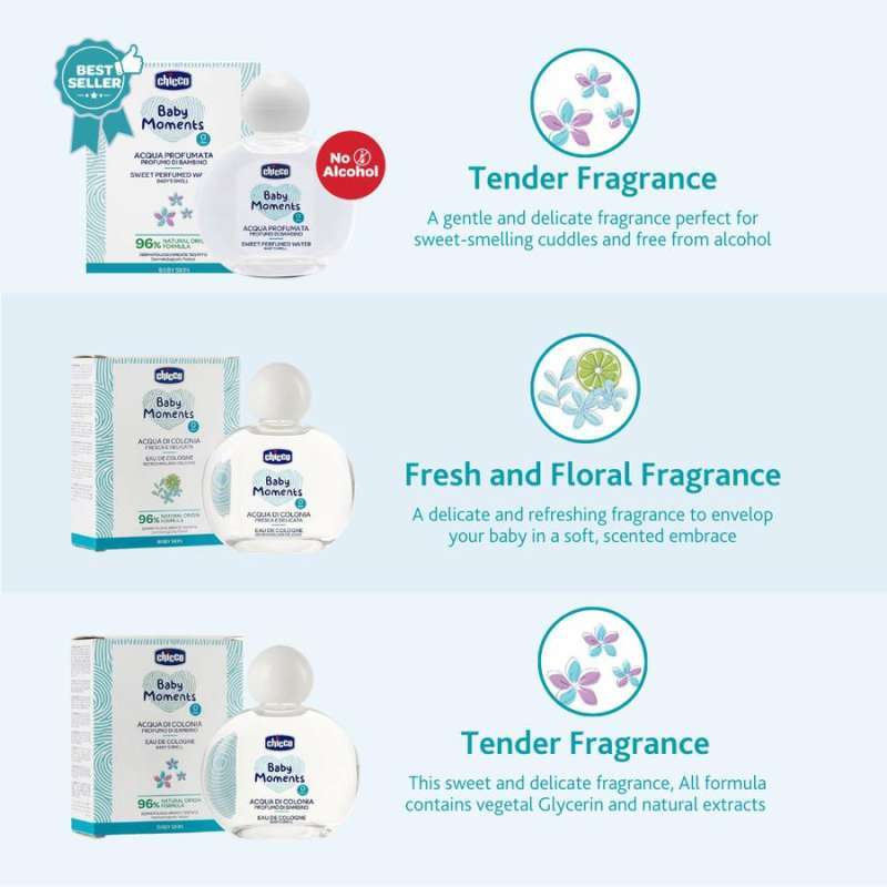 Promo Chicco Baby Moments 0m+ Sweet Perfumed Water And Eau De Cologne ...