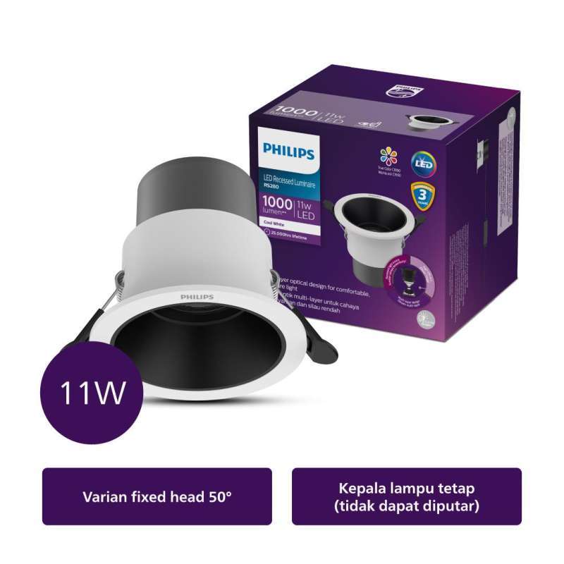 Promo Lampu Philips Downlight Spotlight Rs280 11w 4000k 50° D75 Neutral ...