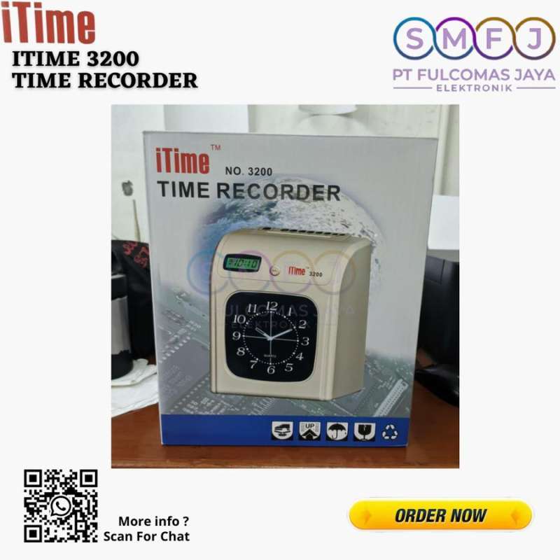 Jual Itime 3200 Mesin Absensi Kartu / Mesin Absen Karyawan Manual Time ...
