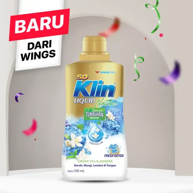 Promo Soklin Detergen Cair Nature Green Tea & Jasmine Botol 700ml ...