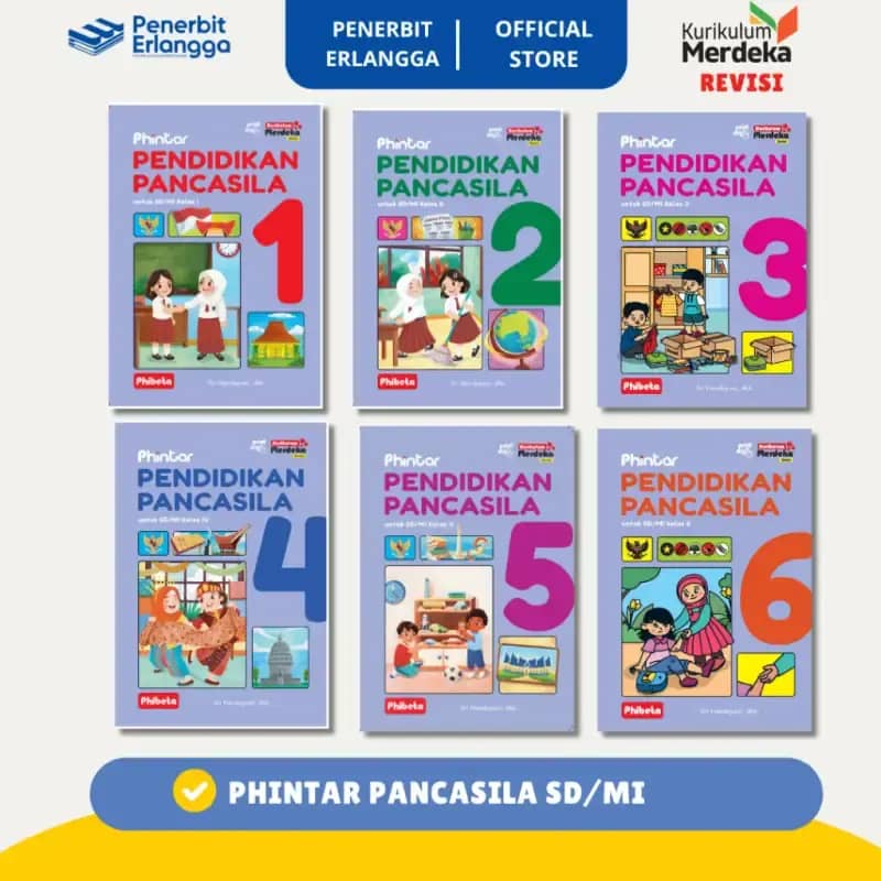 Jual [erlangga Official] Phintar Pendidikan Pancasila Revisi Sd/mi Kelas 1 2 3 4 5 6 Kurikulum ...