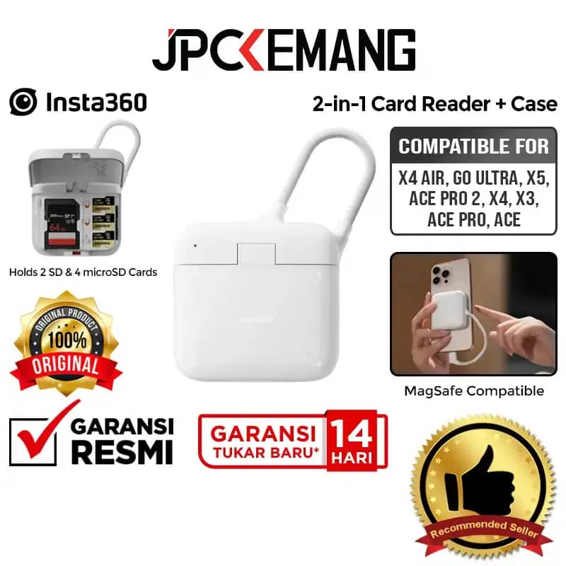 Jual Jpc Kemang Insta360 2-in-1 Card Reader + Case With MagSafe For SD ...