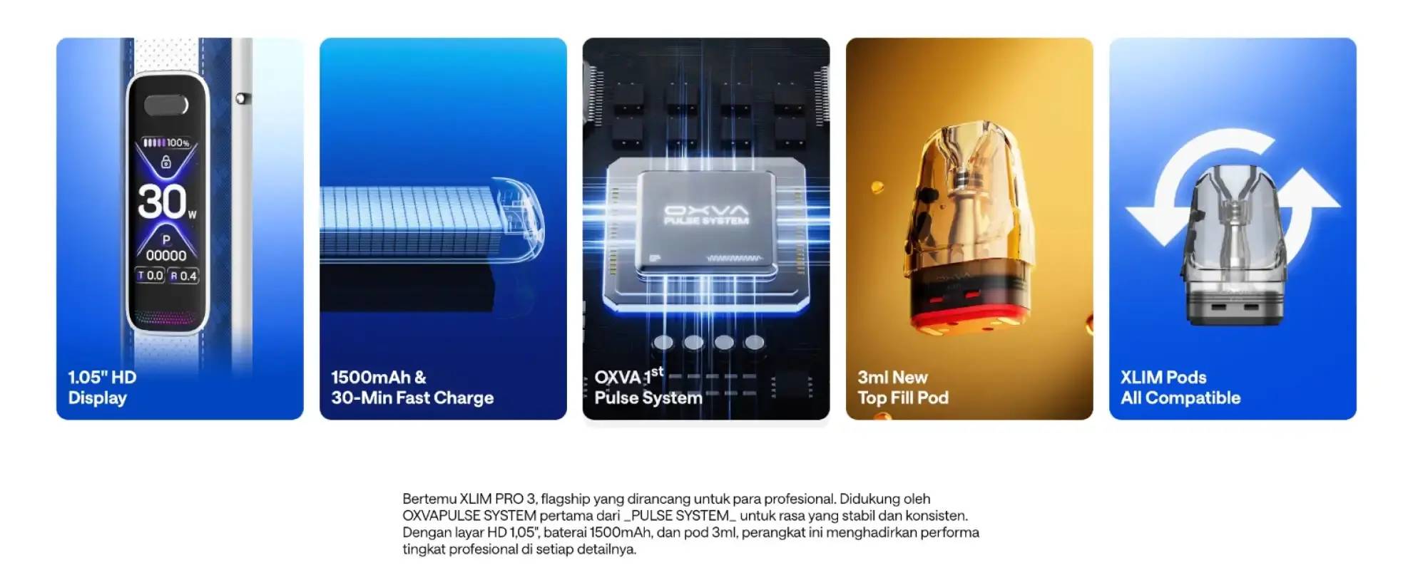 Jual Oxva Xlim Pro 3 Pod Kit 30W 1500mah – Xlim Ultra V3 – 100% ...