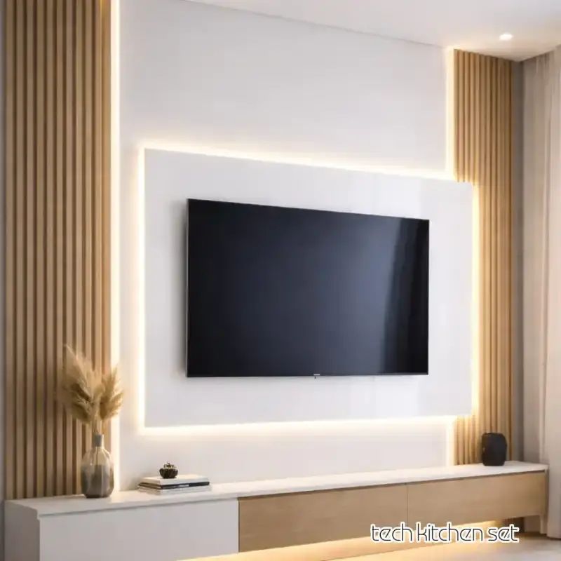 Jual Backdrop Tv Minimalis Modern Led Backlight Panel Tv Dinding Hpl ...