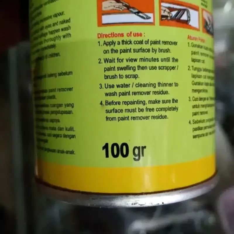 Jual Rj London Paint Remover Kemasan 100 Gram Untuk Merontokkan Cat ...