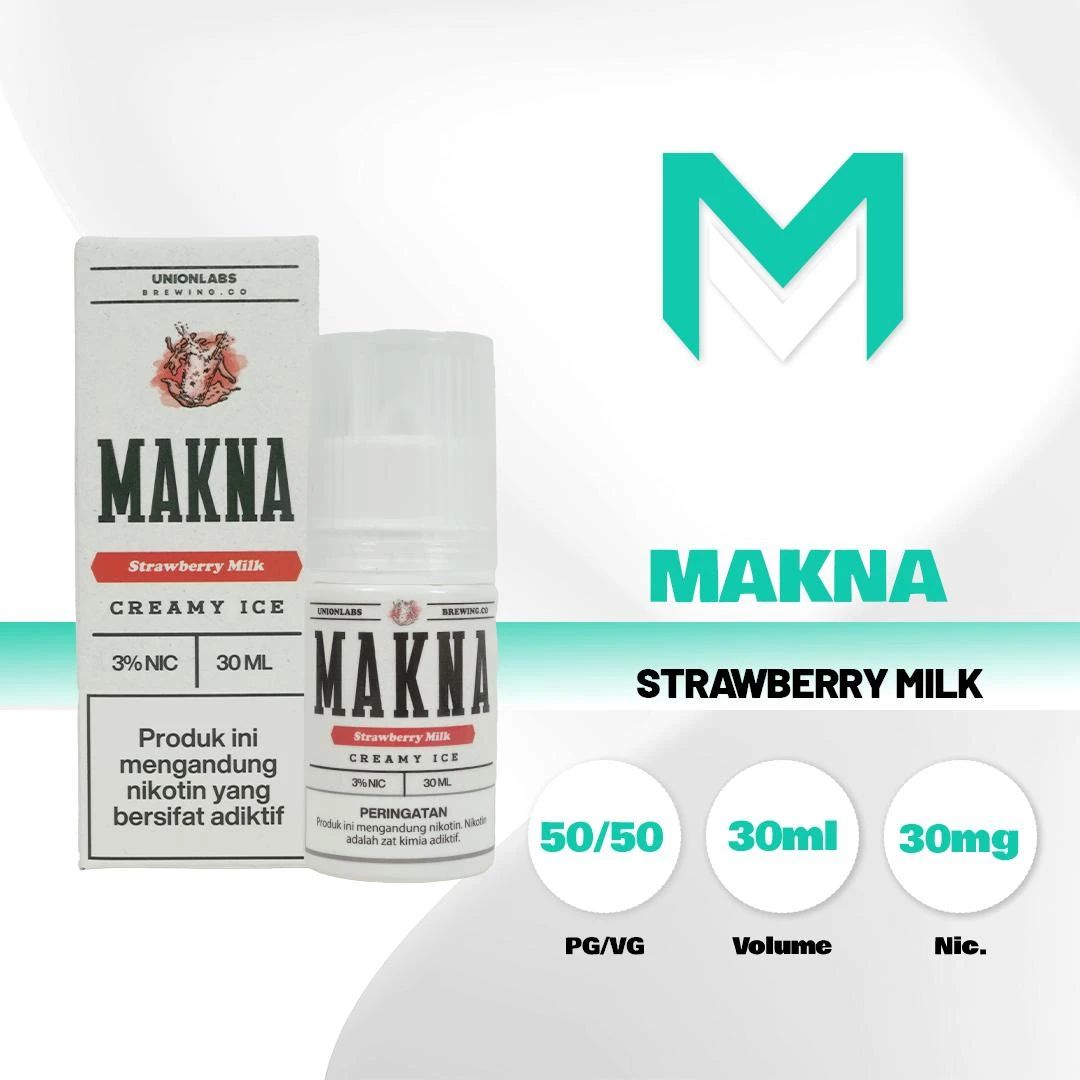 Jual Liquid Vape Makna V5 Strawberry Milk Saltnic 30mg 30ml By ...