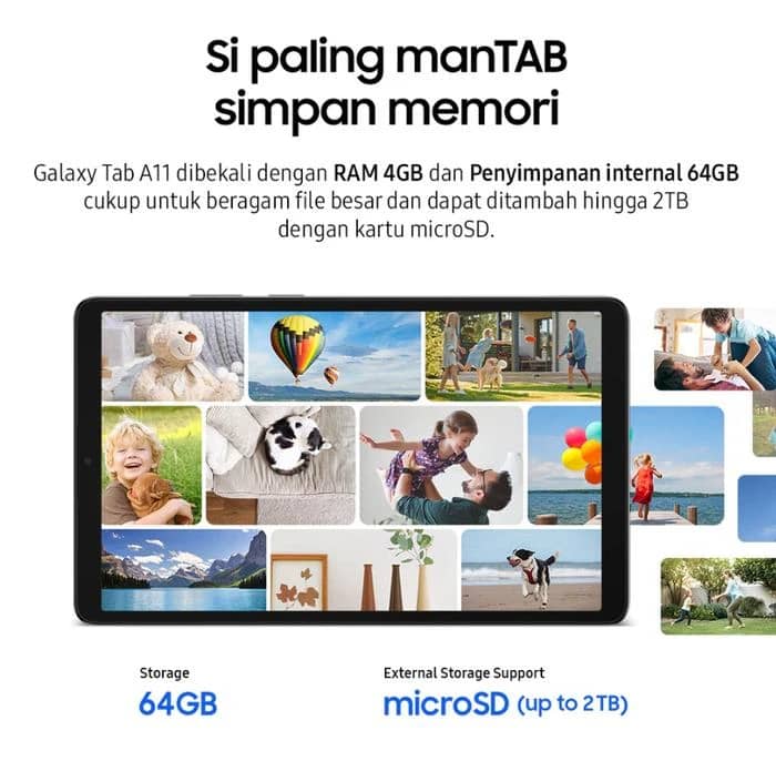 Jual Samsung Tab A11 Wi-Fi Only 4gb+64gb | Fitur Parental Control, Ip52 ...