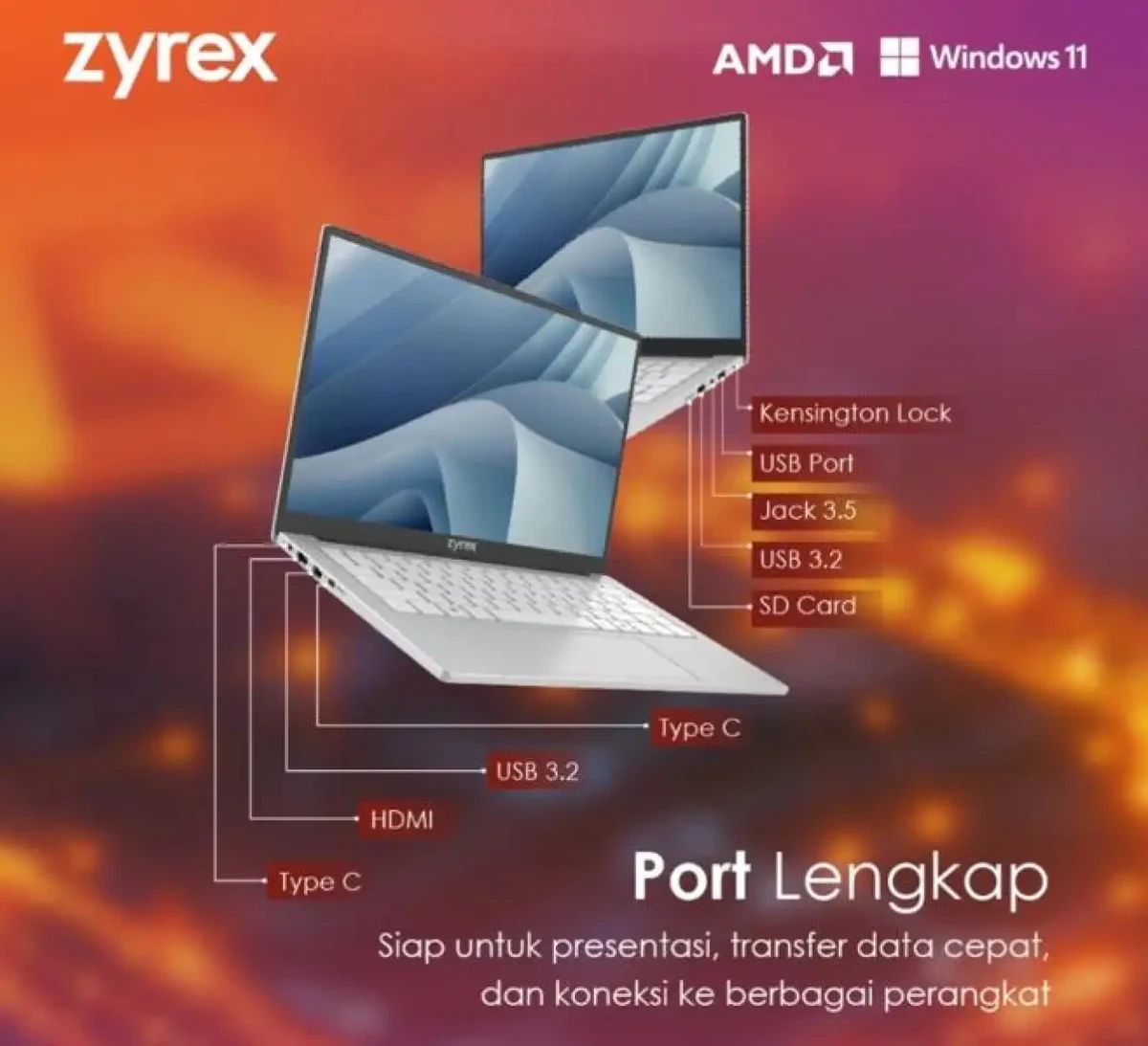 Promo Laptop Zyrex D-tech Pro V2 Amd Ryzen 5 6600h RAM 8gb - 16gb Ssd ...