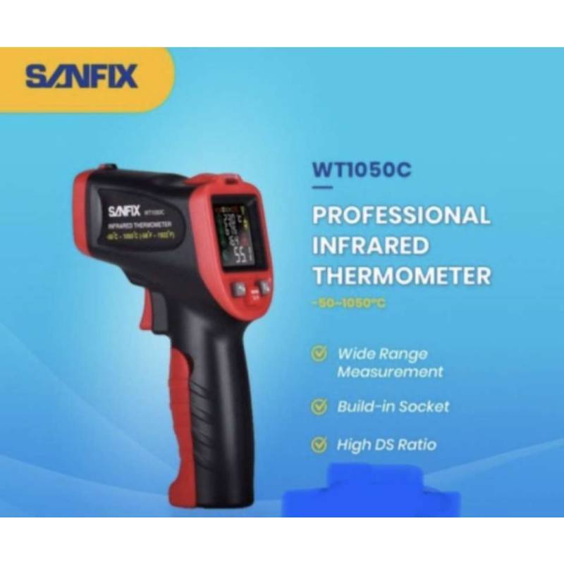 Promo Sanfix WT1050 WT 1050 Infrared Thermometer Termometer Infra Merah ...